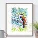Tui Bird Watercolor Print, Eclectic Wall Art, Floral Bird Painting - Etsy