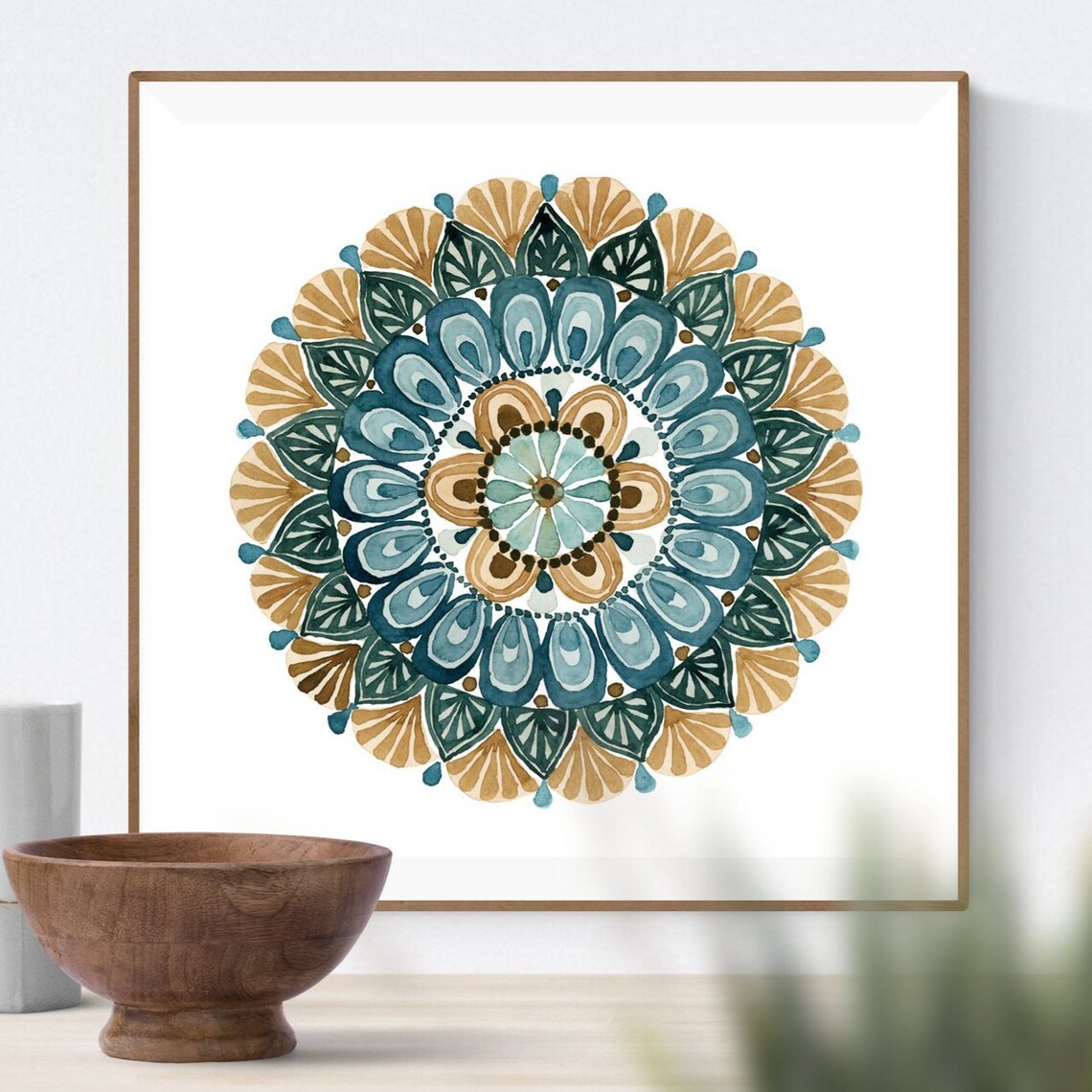 Yoga Studio Decor Mindfulness Gift Watercolor Mandala - Etsy