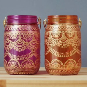 Boho Decor Makeup Vanity Mason Jar Decor Gypsy Makeup Brush Holder ...