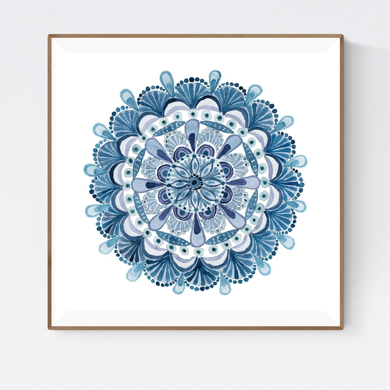 Watercolor Mandala Painting Mindfulness Gift Sacred Geometry | Etsy