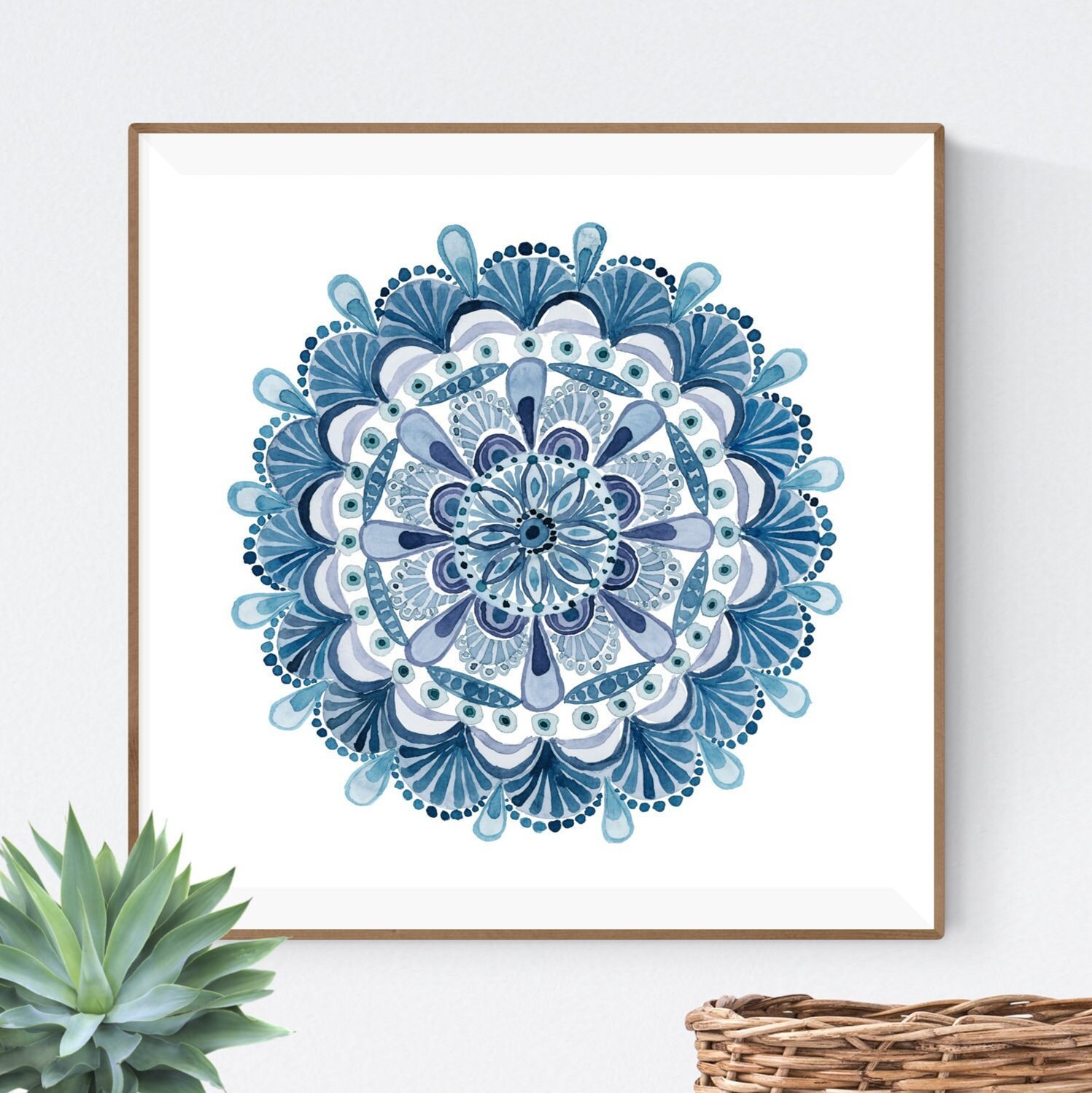 Watercolor Mandala Painting Mindfulness Gift Sacred Geometry | Etsy