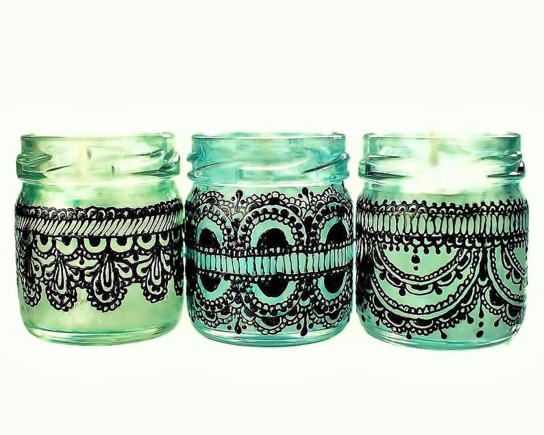 Mini Mason Jar Candles Gift Set of Three | Etsy