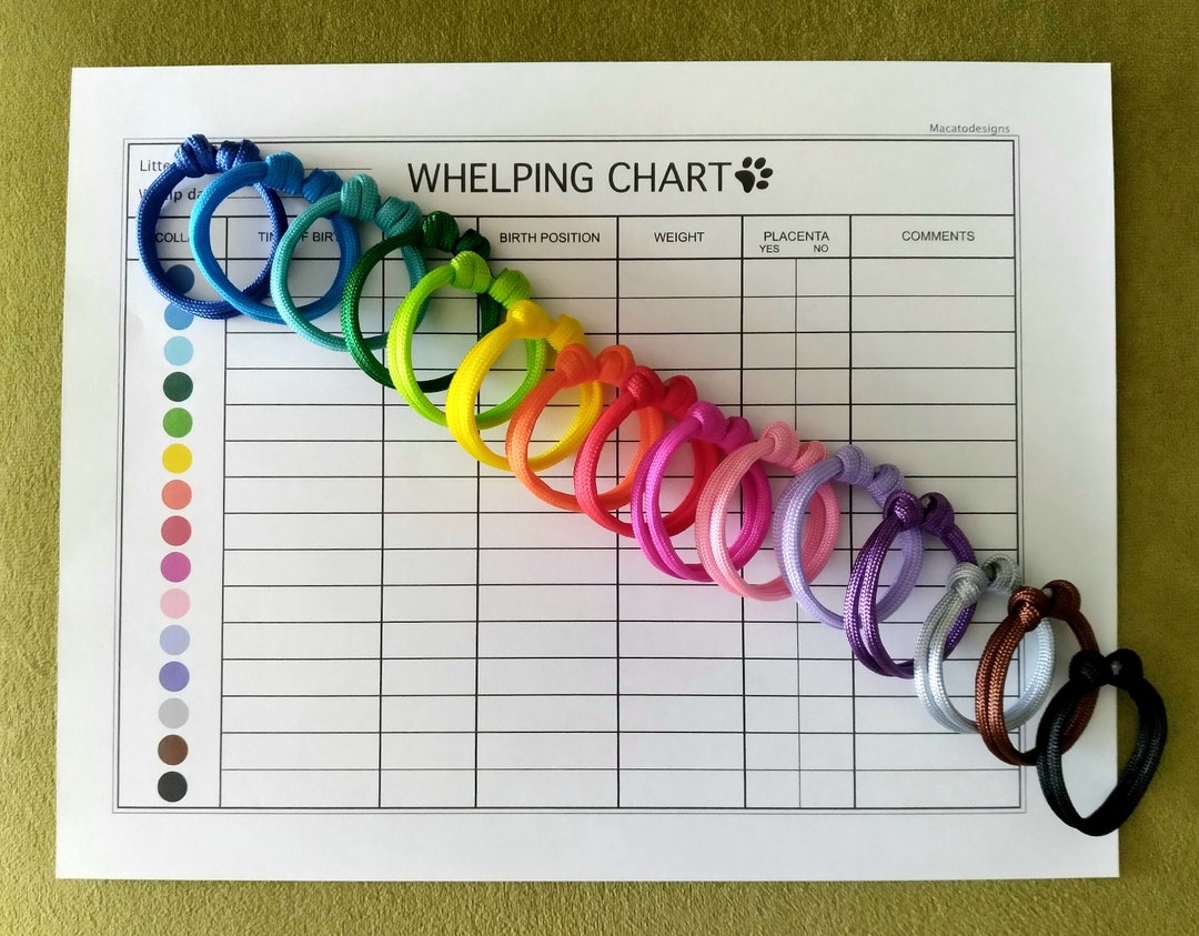 Whelping Chart Weight Gain Daily and Weekly Vaccination - Etsy Australia