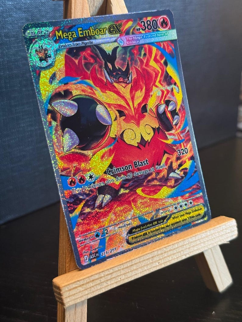 Mega Emboar Ex Pokemon Card Handmade Phantasmal Flames - Etsy UK