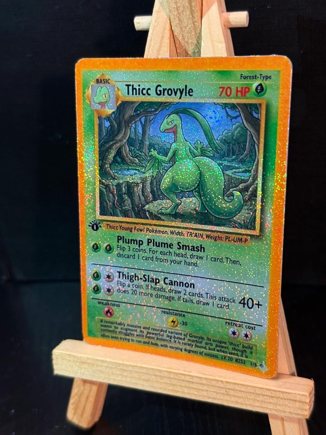 Thicc Grovyle Pokemon Card Handmade - Etsy