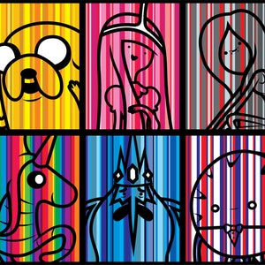 Adventure Time Stickers 10pk -- Stripey Goodness - Etsy