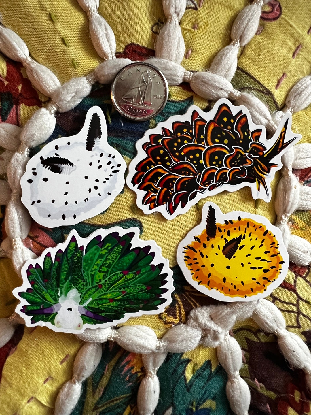 Mini Sea Slug Diecut Sticker Four Pack | Waterproof - Etsy
