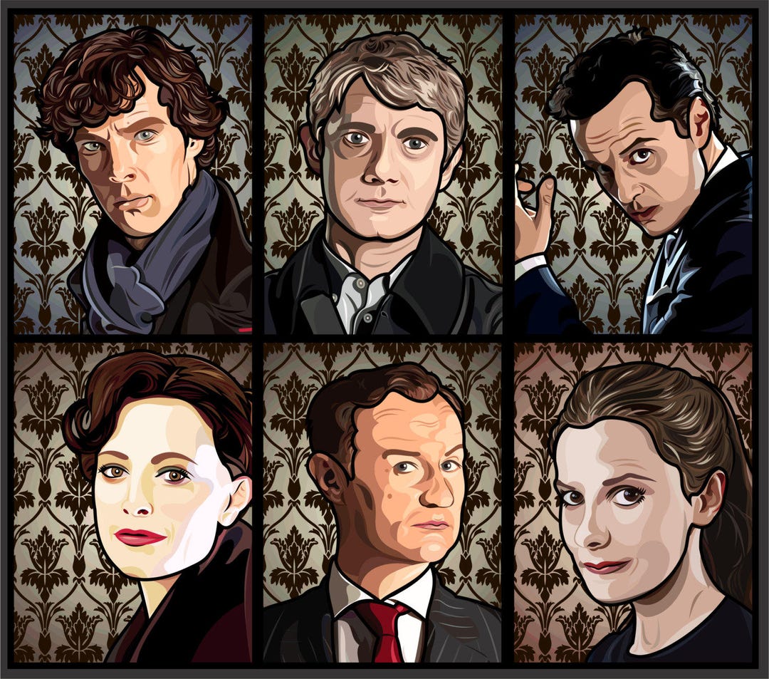 BBC Sherlock Sticker 6 Pack - Etsy