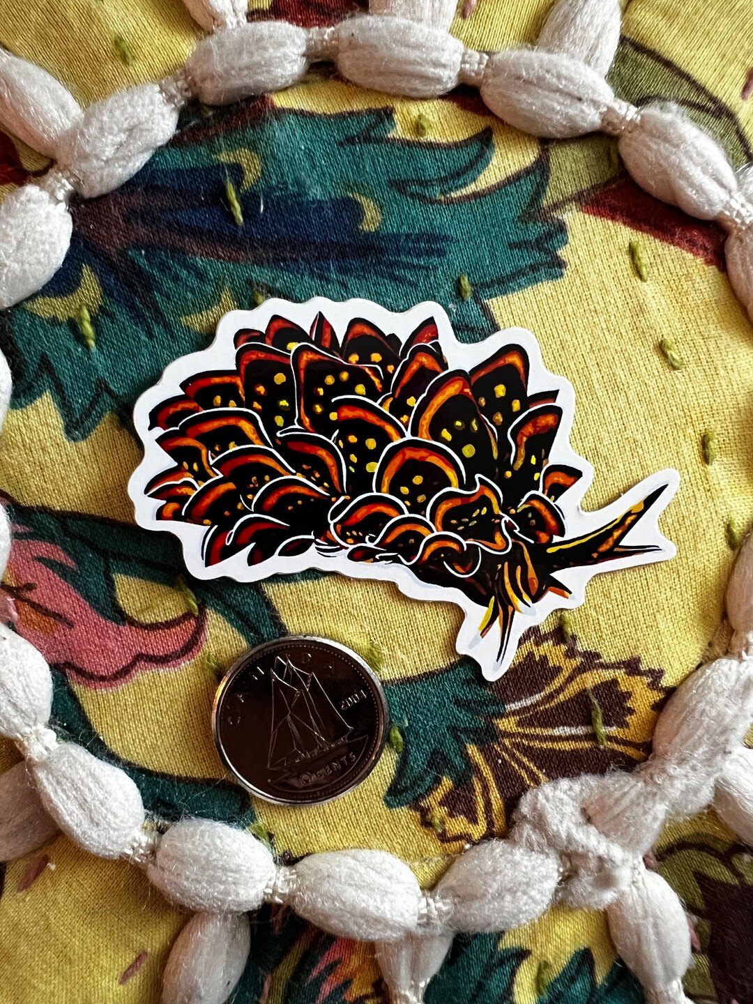 Mini Black & Gold Sap Sucking Sea Slug Diecut Sticker | Waterproof - Etsy