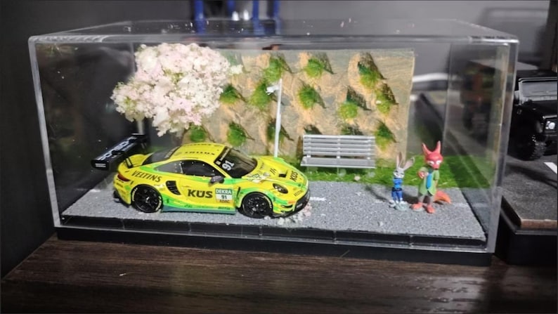 1:64 Cherry Blossom Diorama | Handmade Sakura Street Scene Model Car ...