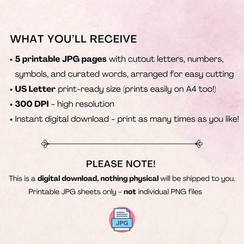 Pink Ransom Note Letters, Printable Magazine Cutout Alphabet for Junk ...