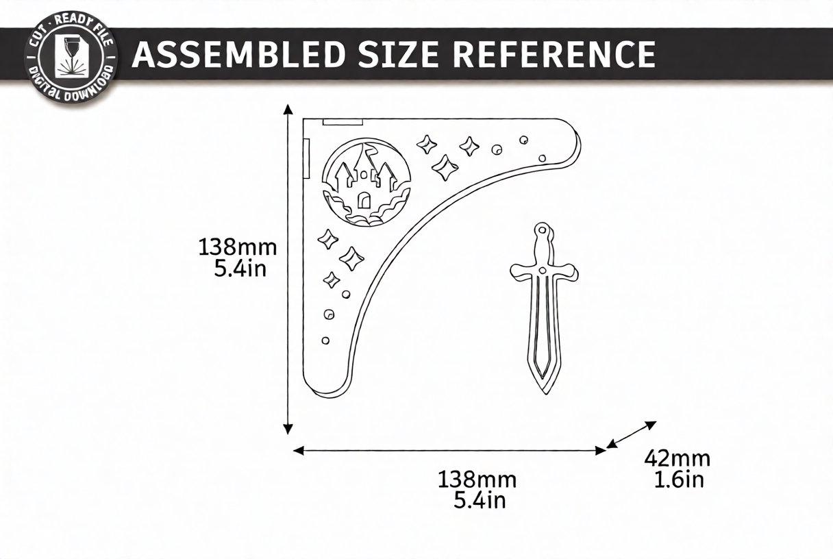 Wooden Corner Shelf Bracket SVG Bundle, Laser Cut Shelf Support ...