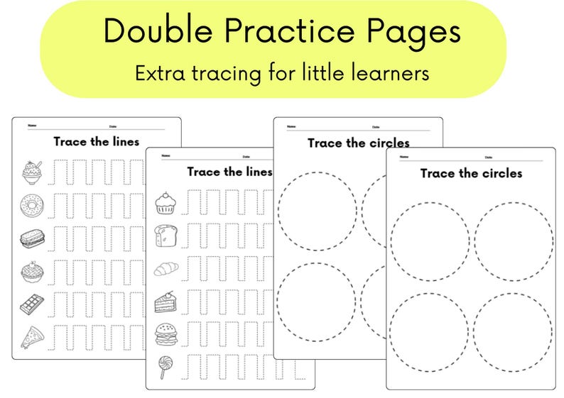 Toddler Tracing Worksheets, Pre-k Handwriting Workbook, Preschool ...