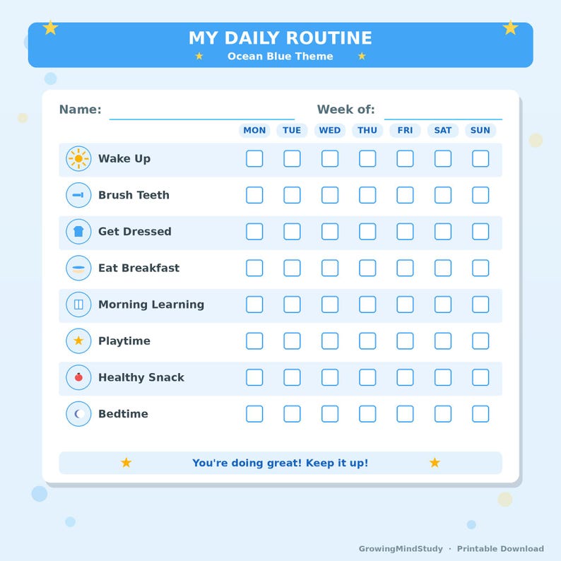 Printable Kids Reward Charts - Etsy