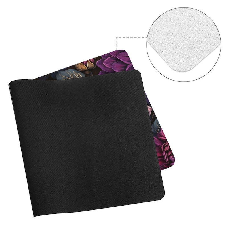 Dark Purple Dahlia Gaming Mouse Pad Large Floral Desk Mat - Etsy