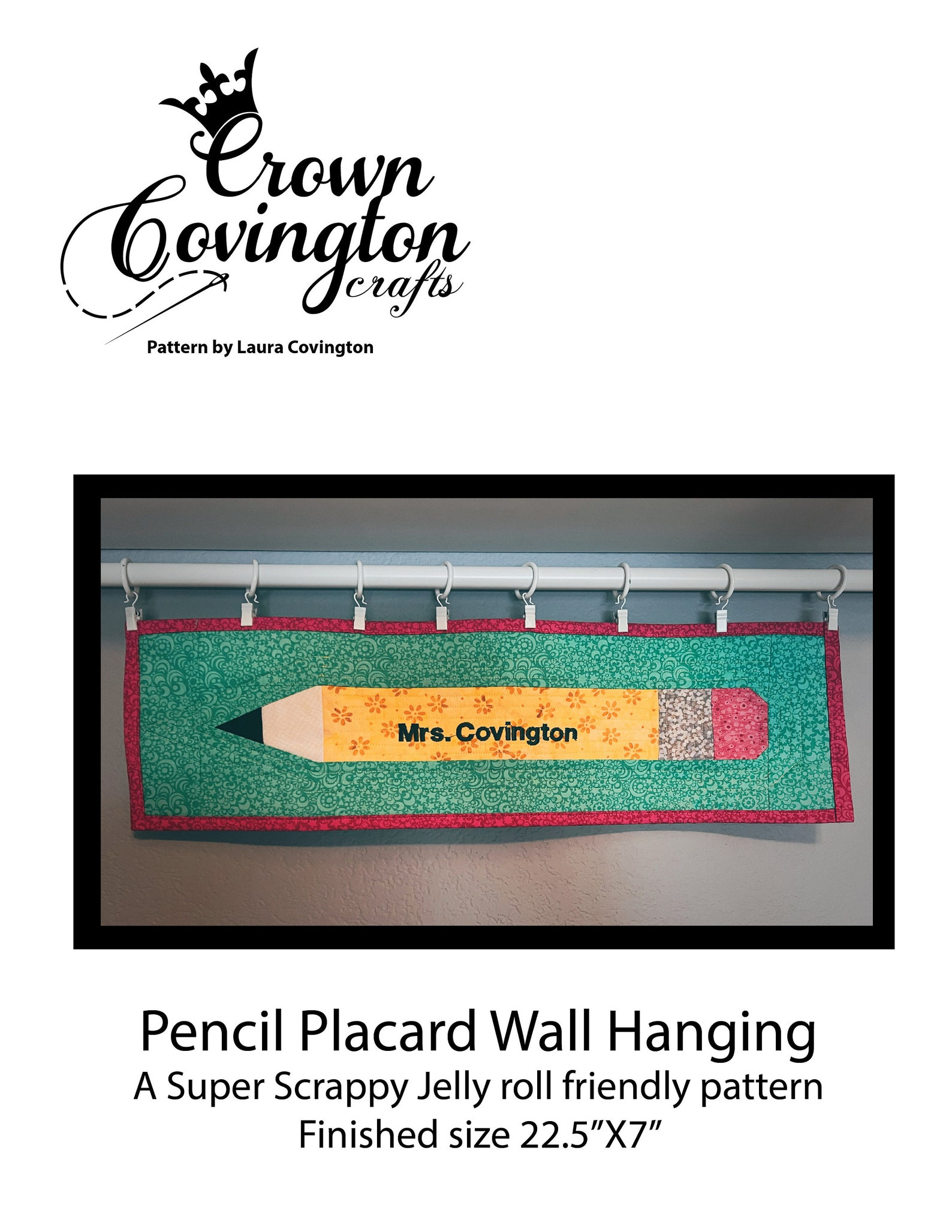 Pencil Placard, Quilted Wall Hanging, Teacher Appreciation Gift, Sewing ...
