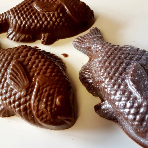 Large Foil Wrapped Chocolate Fish Favors Set of Two in Poly | Etsy