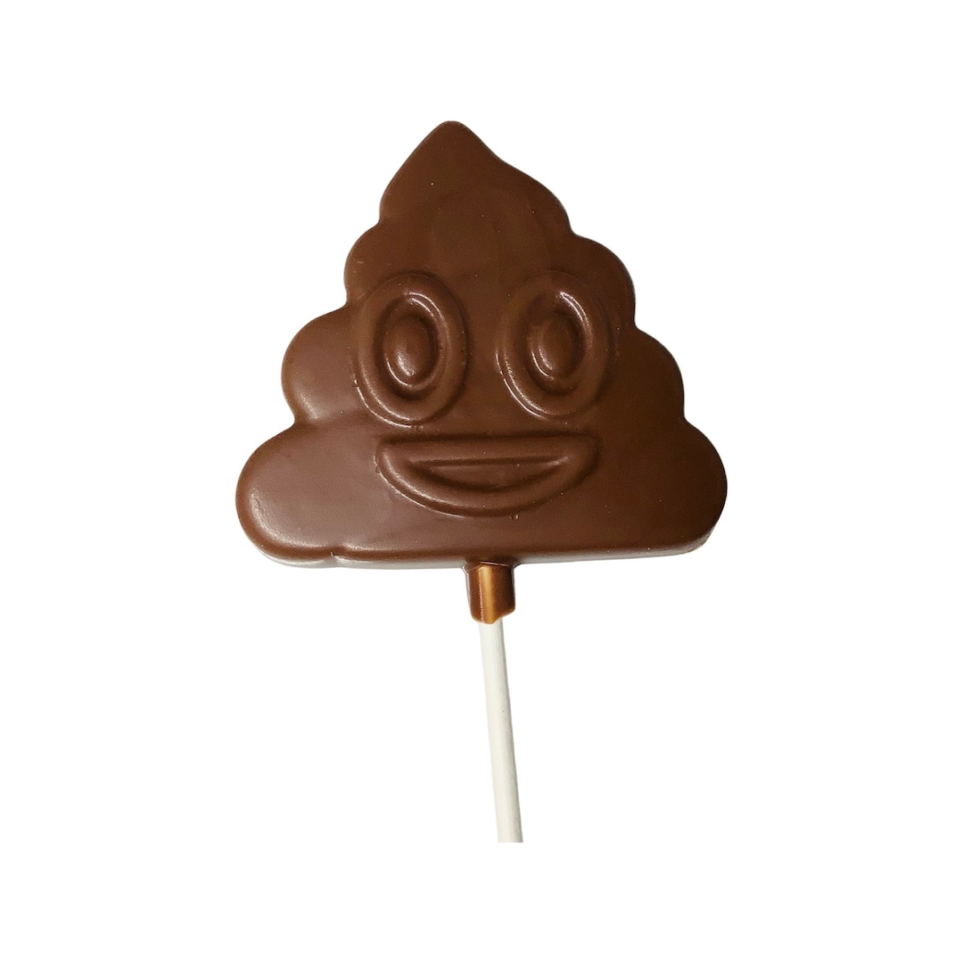 Poo Emoji Chocolate Lolly - Etsy