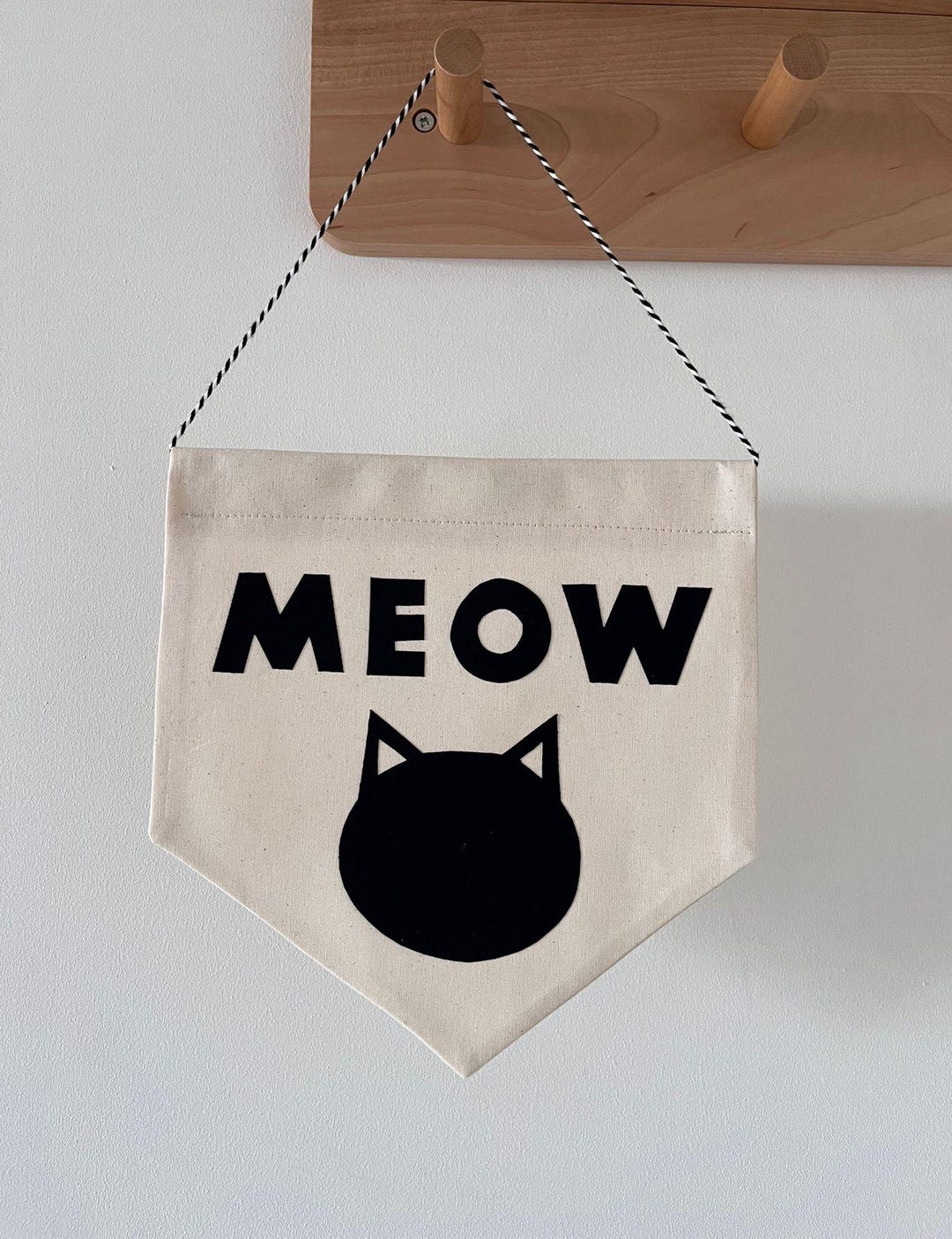 Cat Handmade Wall Banner | Pennant Flag - Halloween Decoration - Etsy