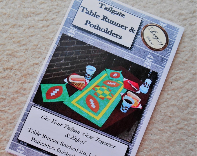 Football Table Runner Pattern~football Potholder Pattern~quilting ...