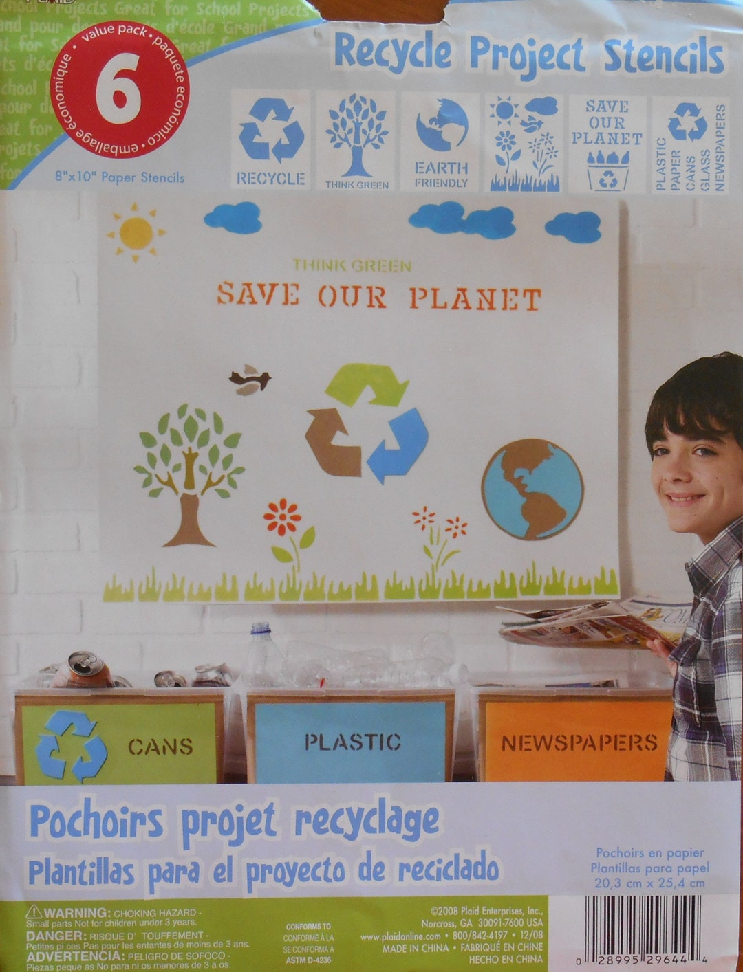 Recycle Project Stencils,8" X 10",paper Stencils,recycle,think Green ...