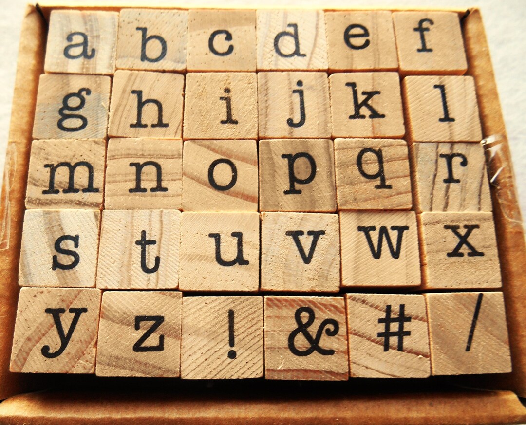 Rubber Stamp Set, Alphabet, Lower Case, 30 Piece Set, New in Package ...