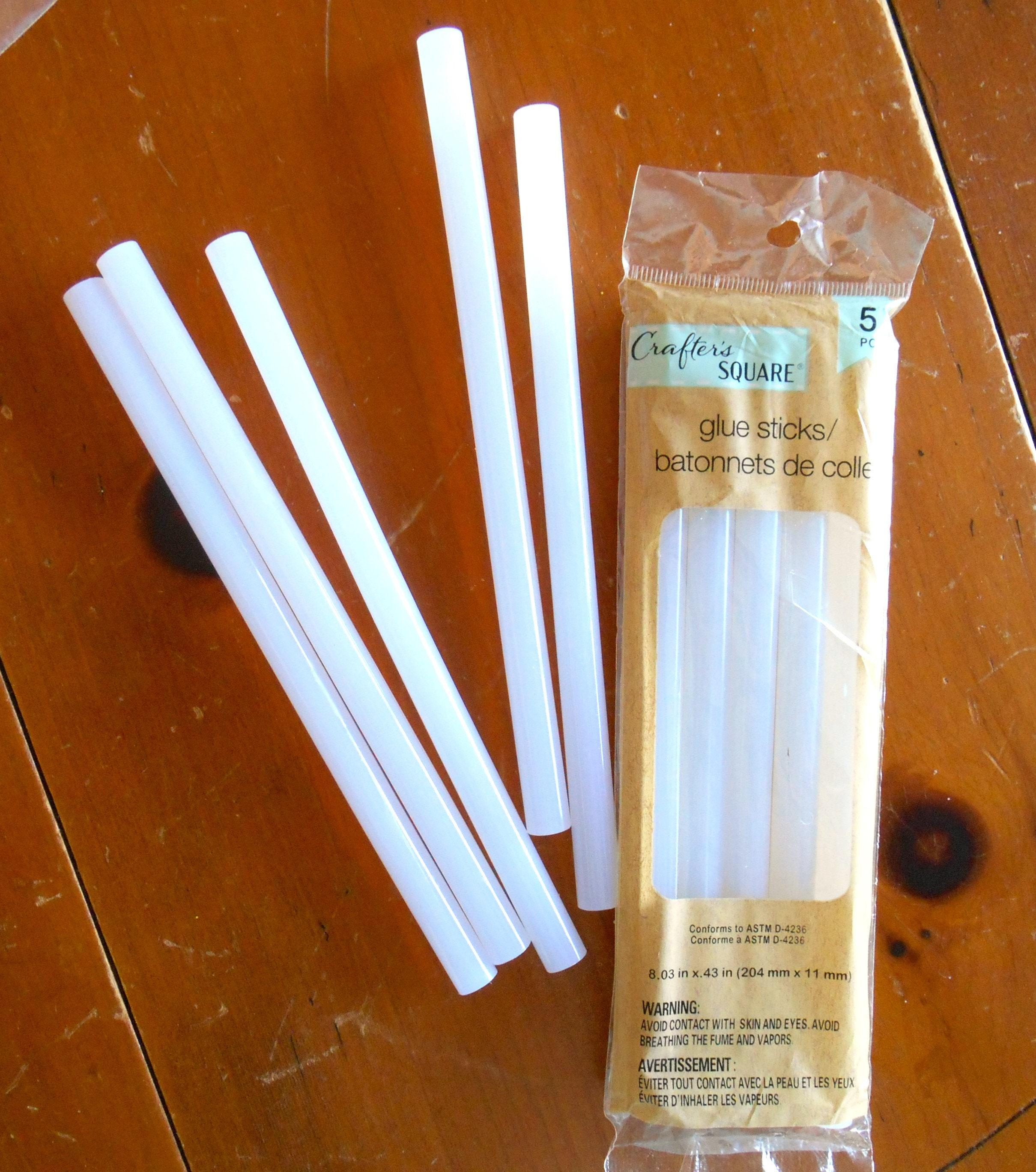 Large Glue Sticks, Set of 10, Crafter's Square, 8.03" Long, .43" Wide ...