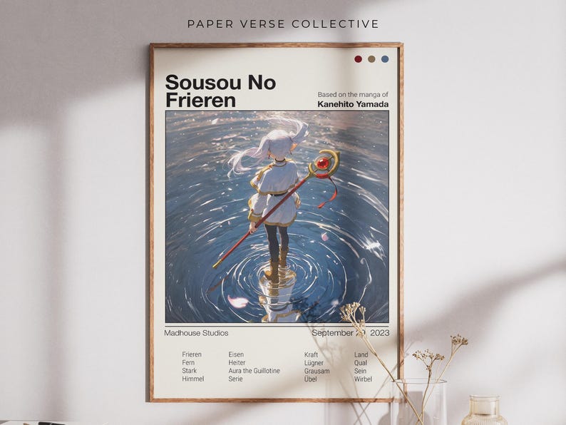 Sousou No Frieren Poster, Frieren Anime Print, Retro Manga Wall Decor ...