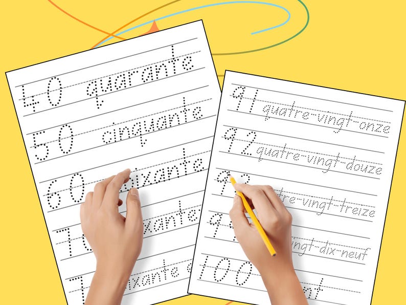Numbers 0-100 Tracing Worksheets | 4 Languages (english, Spanish ...