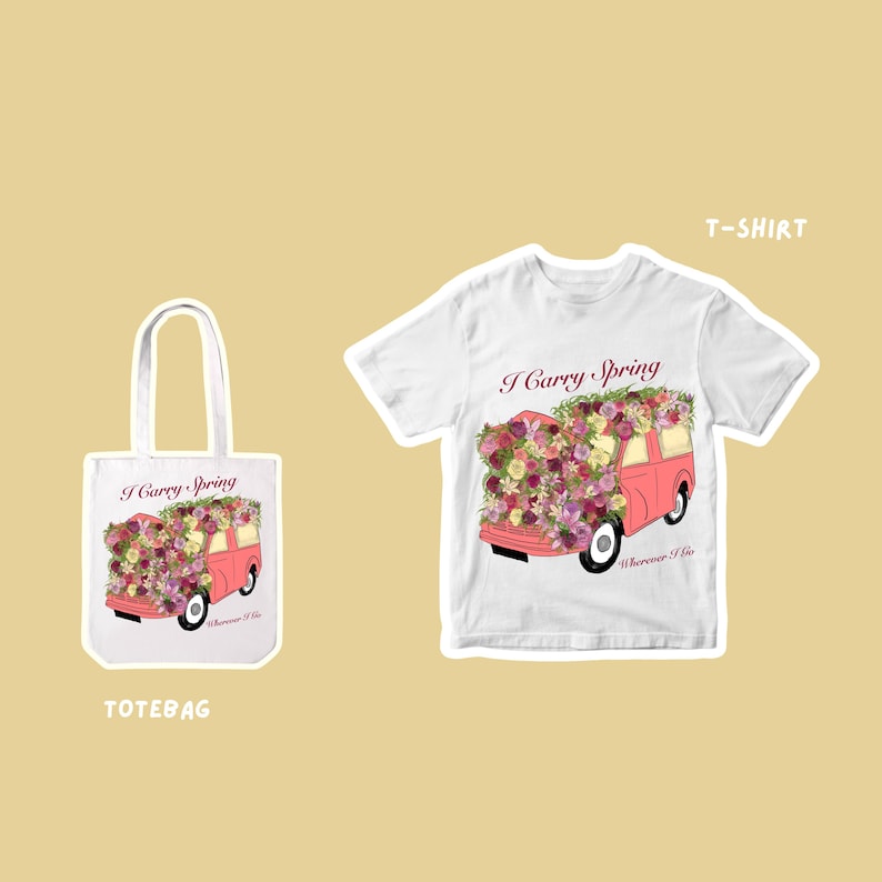 11 Floral Vintage Truck PNG Bundle, Hand Drawn Spring Flower Truck ...