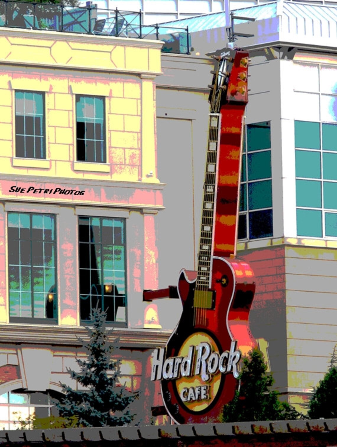 Hard Rock Cafe Sign, Hard Rock Cafe Guitar Print, Niagara Falls Ontario ...