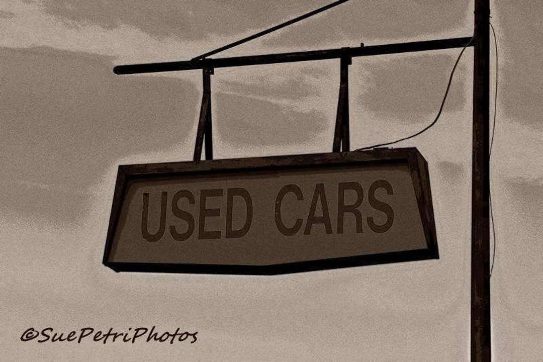 Used Cars Sign, Fine Art Photograph, Card, Magnet, Free Shipping ...