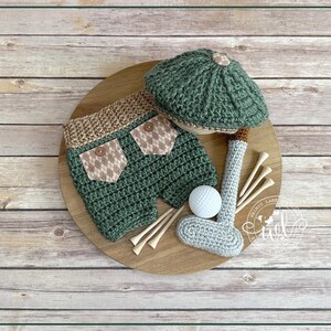Newborn Golf Outfit | Baby Golfer Photo Prop | Driving Cap | Baby ...