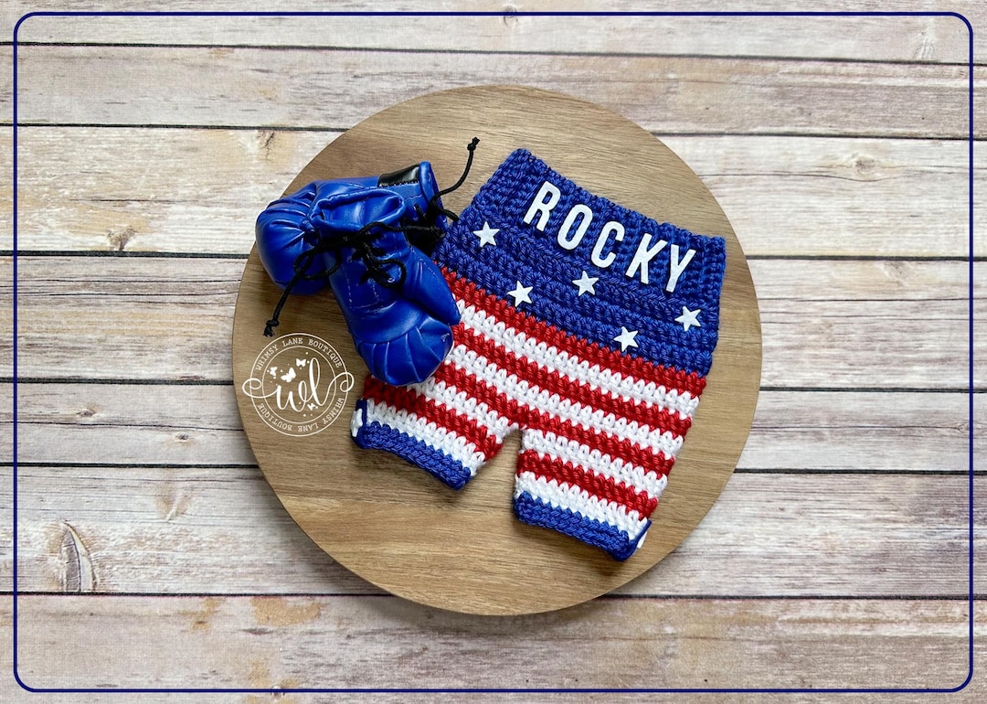 Newborn Boxing Outfit | Baby Rocky Boxer Set | Mini Boxing Gloves ...