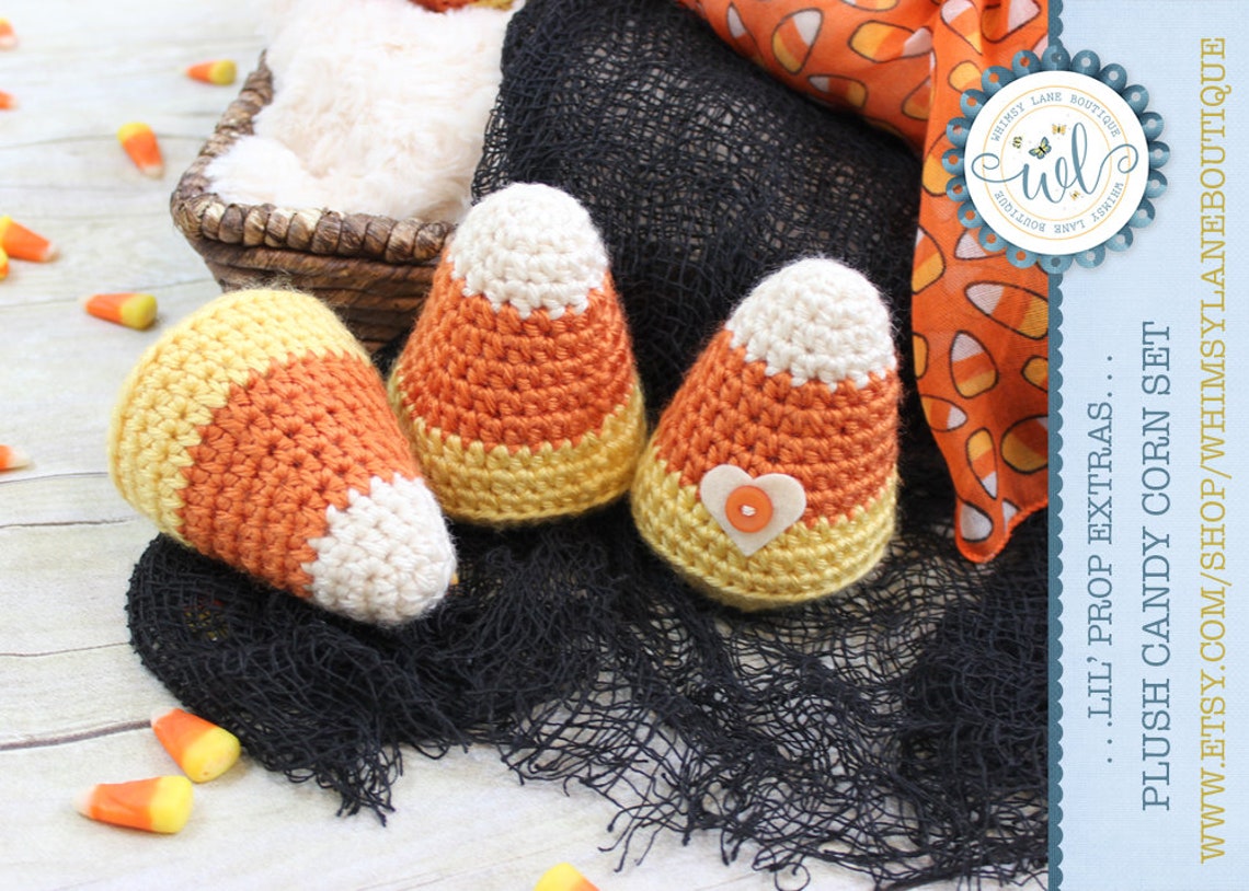 Newborn Candy Corn Prop Baby Halloween Plush Toy Fall - Etsy