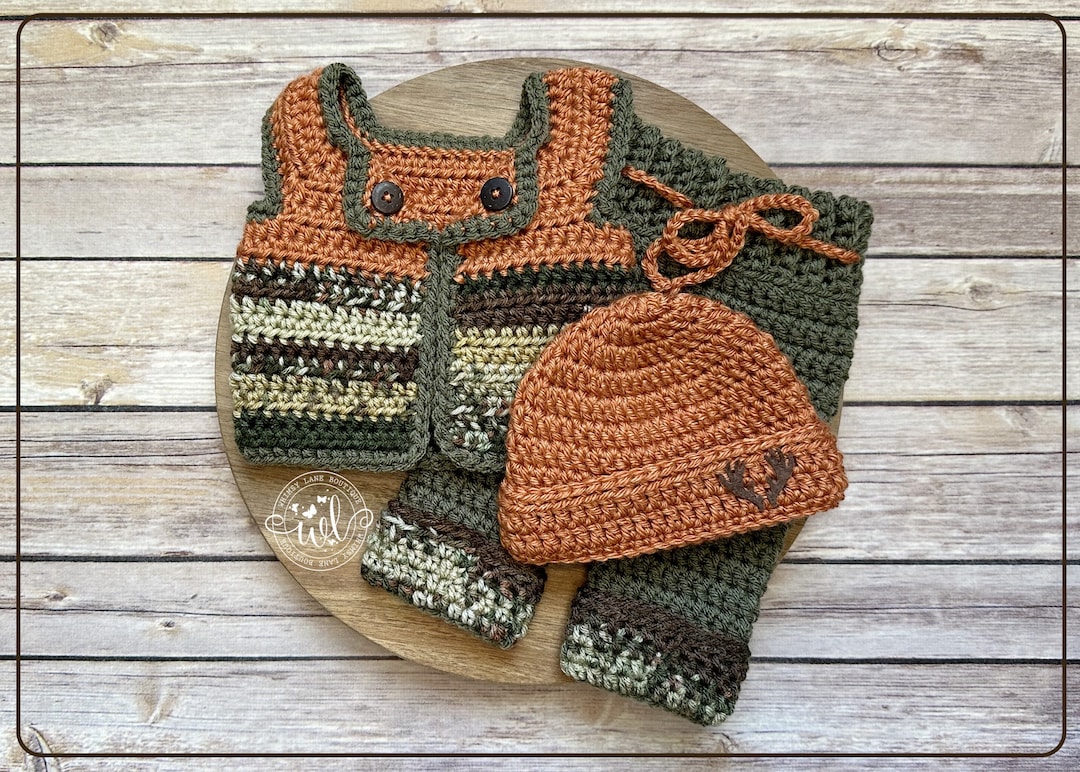 Newborn Hunting Outfit Baby Hunting Hat and Vest Daddy's Hunting Buddy ...