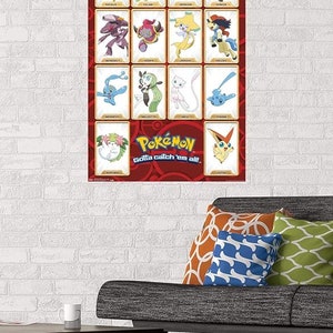 Trends International Pokémon Mythical Wall Poster, 12x18, 18x24, 24x36 ...