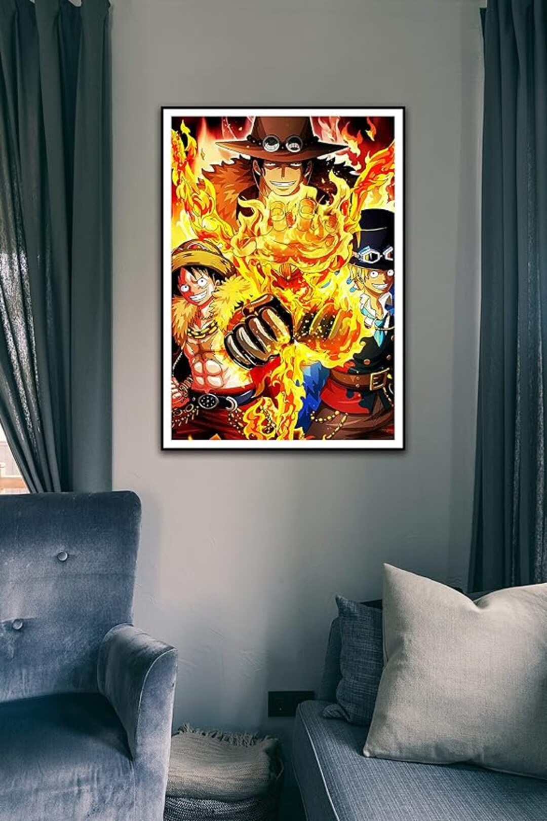 Ukeclvd Luffy Sabo Ace Posters Japan Manga Personality Anime Decorative ...