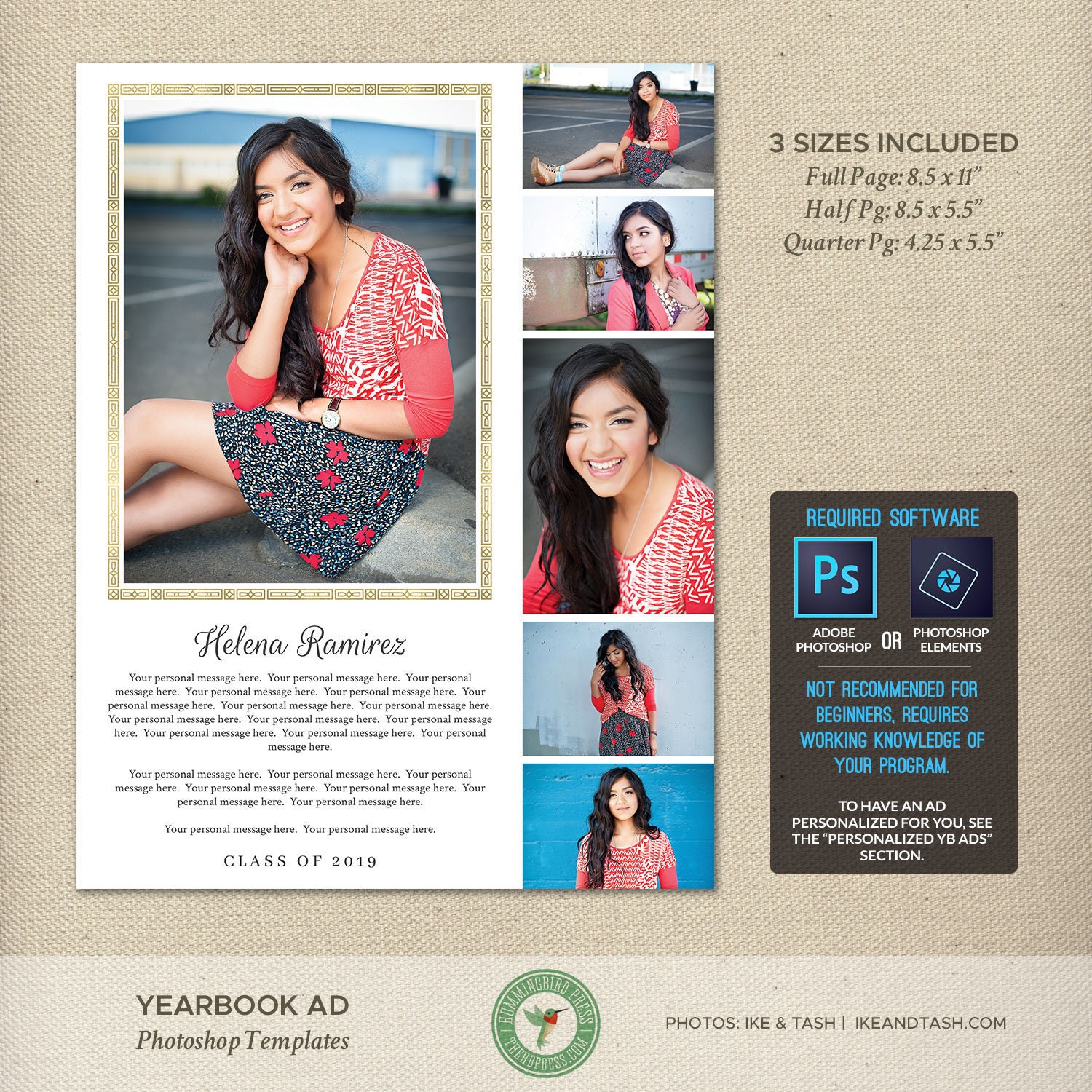 Senior Yearbook Ad Templates Graduation Ad High School Etsy