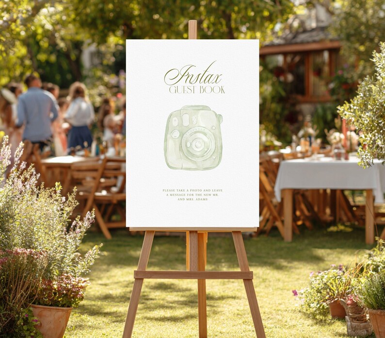 Instax Guest Book Sign Printable | Wedding Guest Book Sign | Polaroid ...
