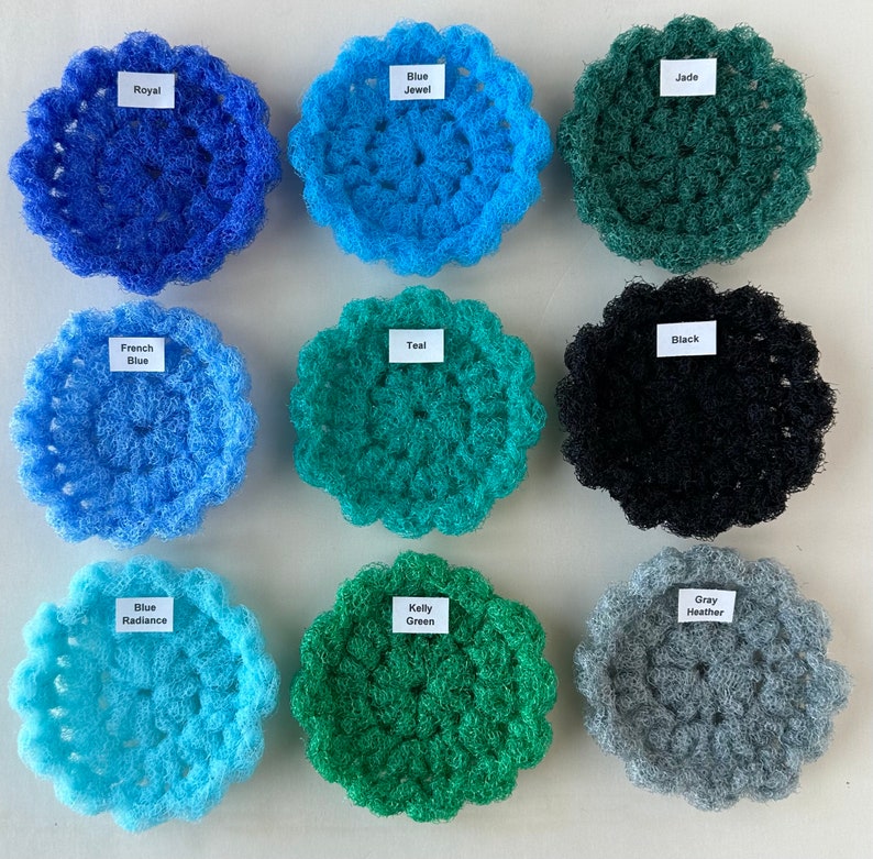 Hand Crocheted Nylon Pot Scrubbers | Eco-friendly Dish Scrubbies ...