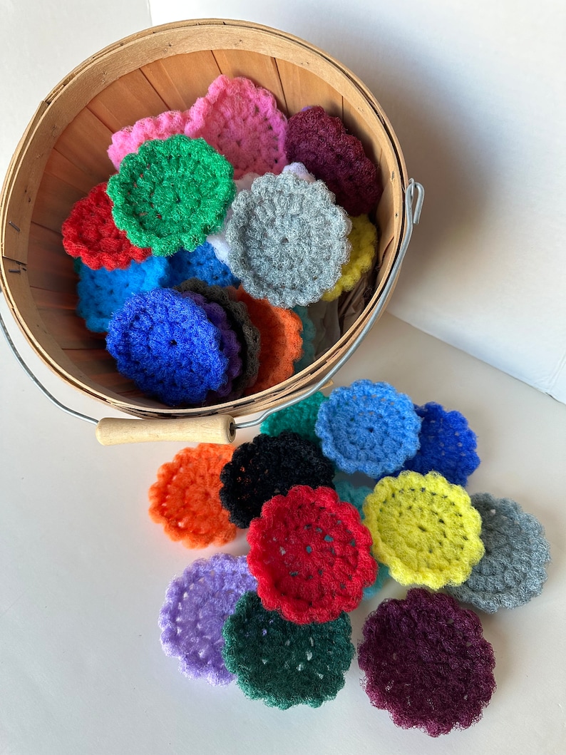 Hand Crocheted Nylon Pot Scrubbers | Eco-friendly Dish Scrubbies ...