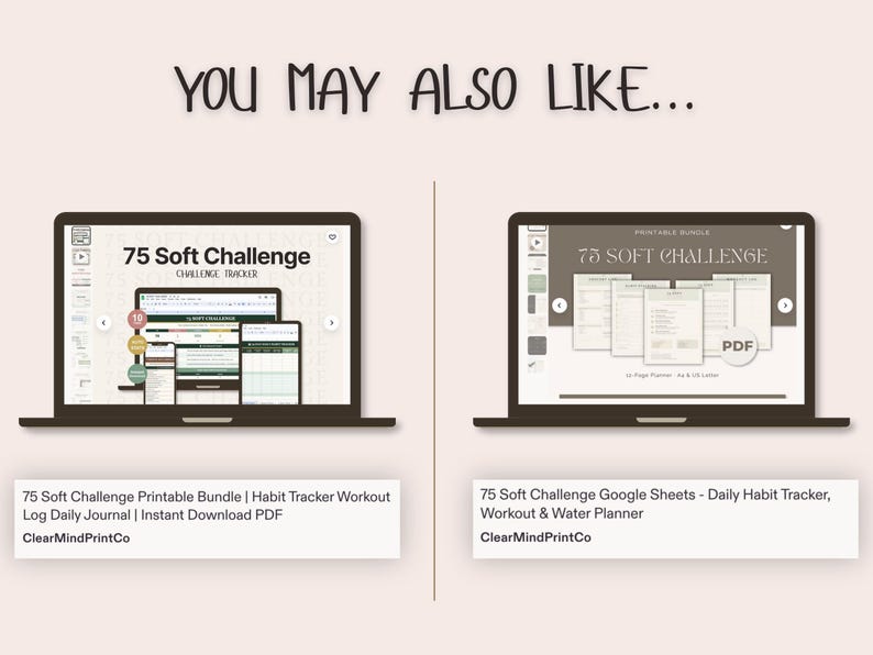 75 Hard Tracker Google Sheets Template | Dashboard Habit Journal Bundle ...