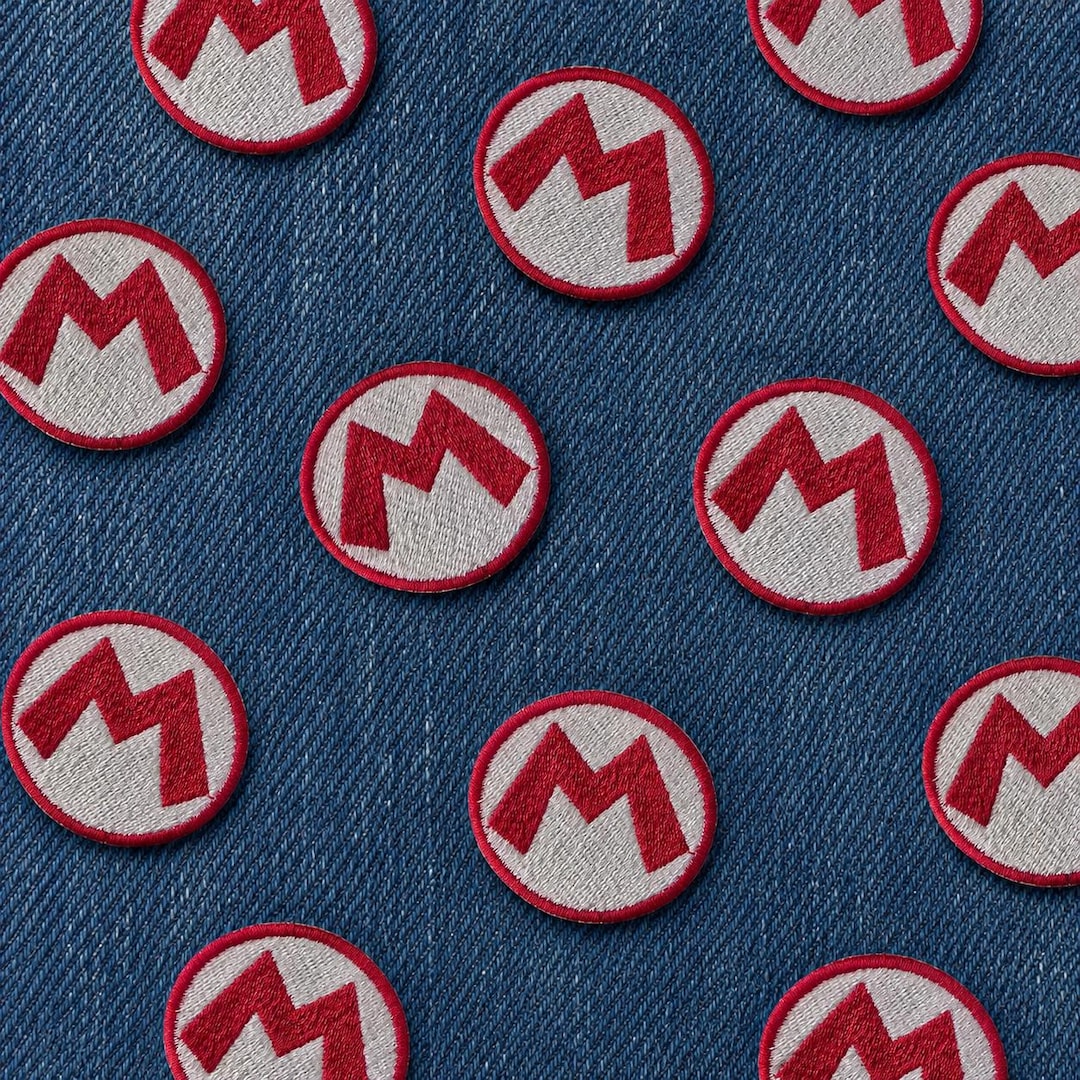 Super Mario Iron on Patch Embroidered | Super Mario Badge for T-shirts ...