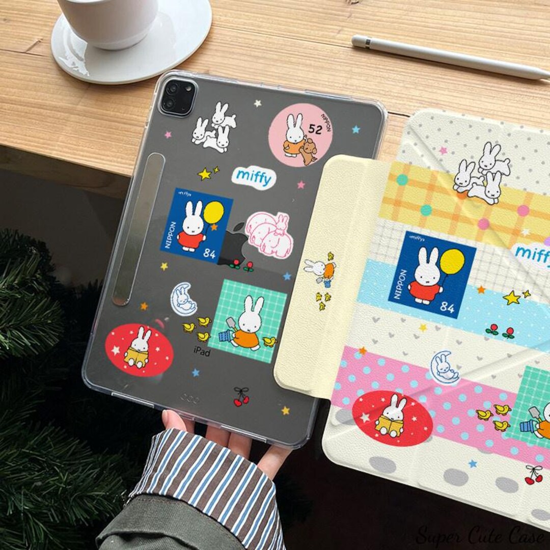 Kawaii Bunny Stamp Book Tablet Case | Detachable Magnetic Cover | Y ...