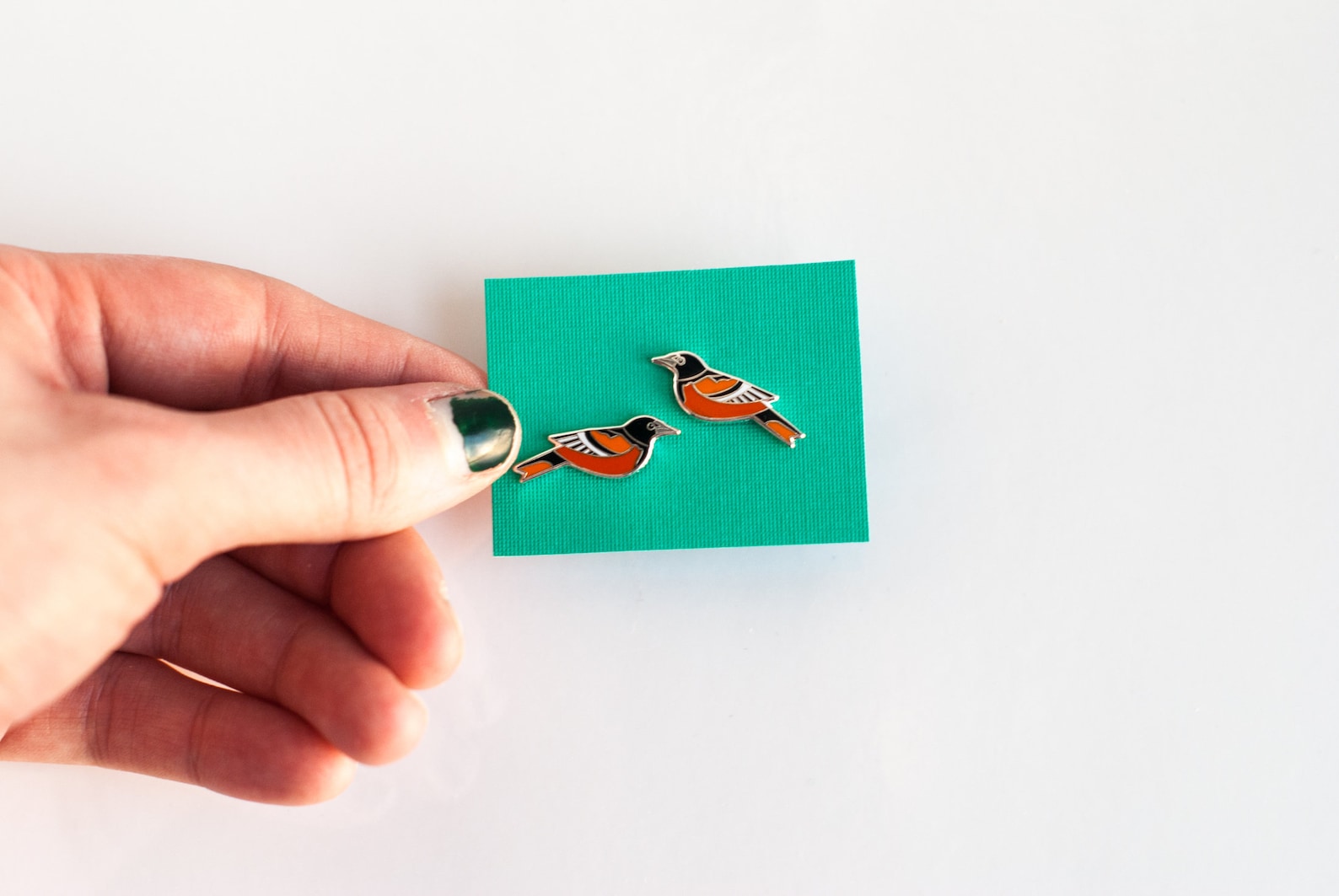 Baltimore Oriole Earrings | Enamel Jewelry | Stud Earrings | Song Bird ...