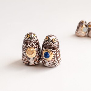 Custom Burrowing Owl Talisman: Gemstone Family Figurines - Etsy