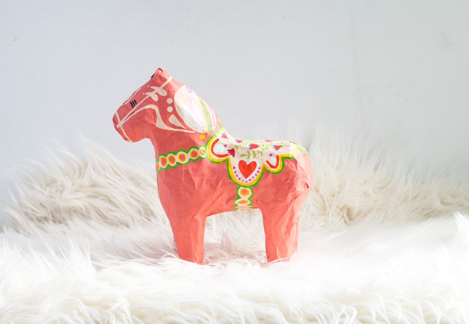 Pink Dala Horse Scandinavian Folk Art Swedish Dala Horse - Etsy