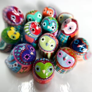 Customize Your Owl / Worry Stone / 1 OWL or SET of 3 / Barn Owl Totem ...