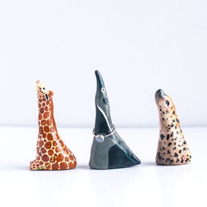 Choose Your African Animal Ring Cone Animal Ring Holder Jewelry Display ...
